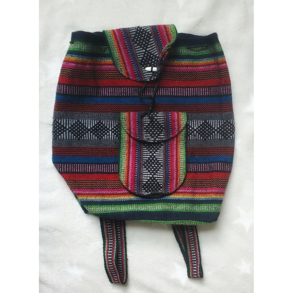 Handmade | Bags | Handmade Southwestern Aztec Sarape Colorful Backpack ...
